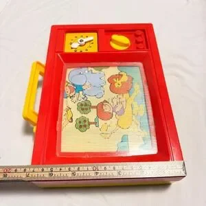 Toys | Vintage Musical Toy Wind Up Scrolling Screen Red Yellow Made In ...